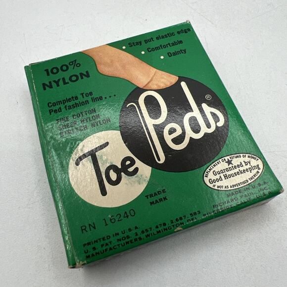 Unbranded | Accessories | Vintage Box Of Medium Toe Peds All Nylon Knit ...